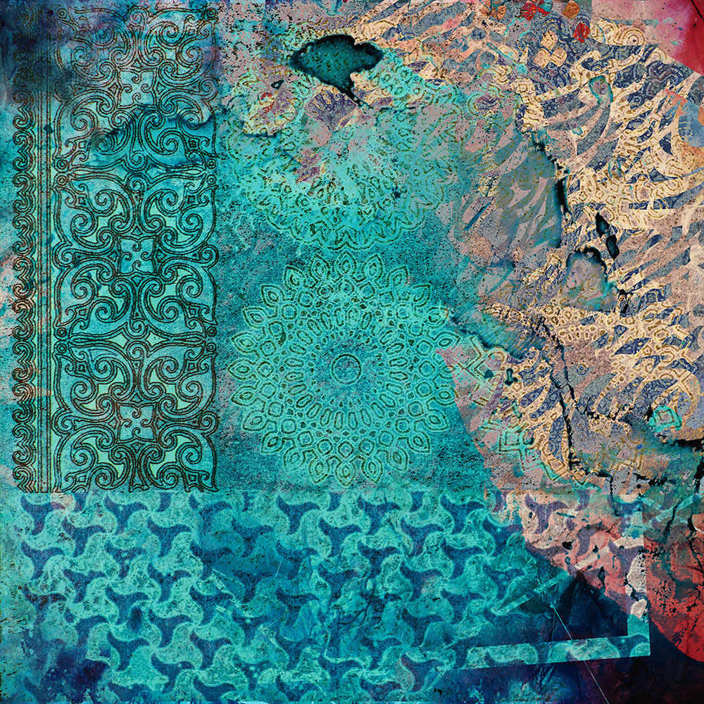 Turquoise Calligraphy - Ghazi - Gulf Art Gallery