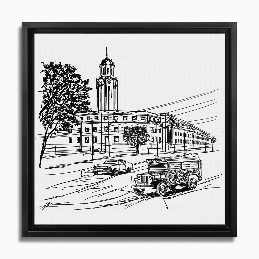 Philippines Sketch - Manila City Hall Philippines Sketch - Gulf Art Gallery